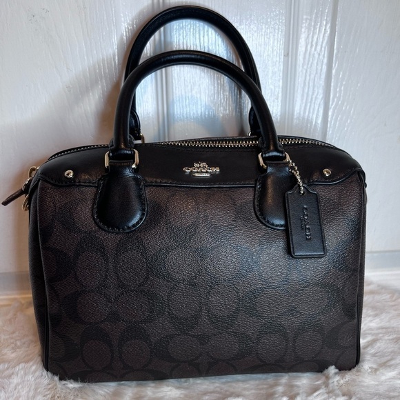 Coach | Bags | Coach Mini Bennett Satchel Signature Coated Canvas ...